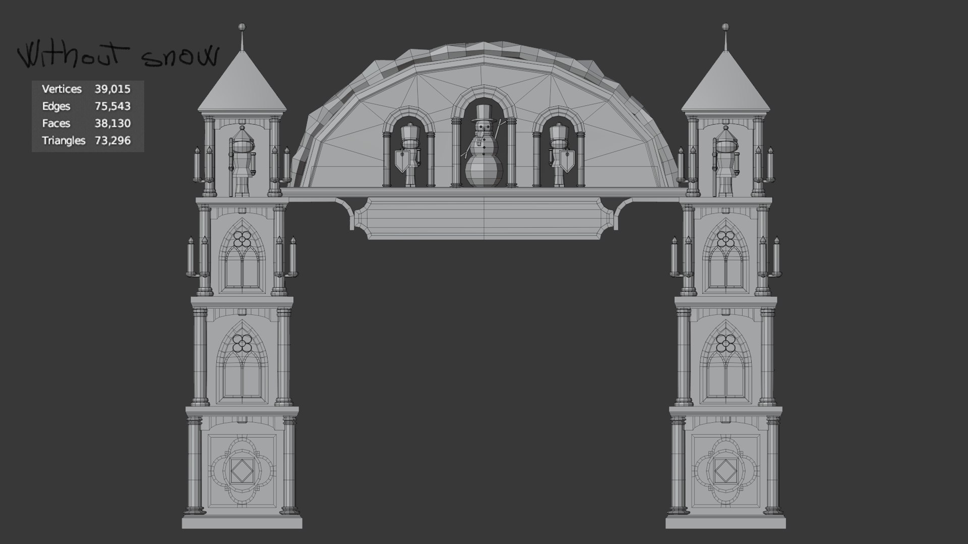 German Christmas Market Gate 3D - TurboSquid 2057258