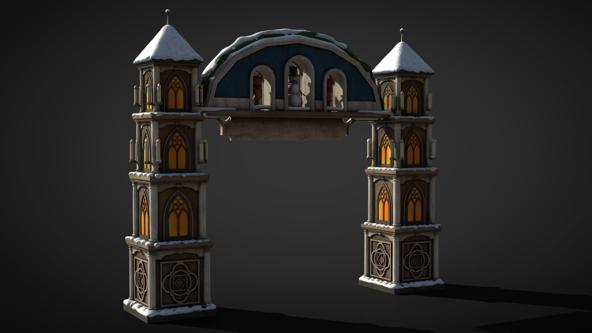 German Christmas Market Gate 3D - TurboSquid 2057258