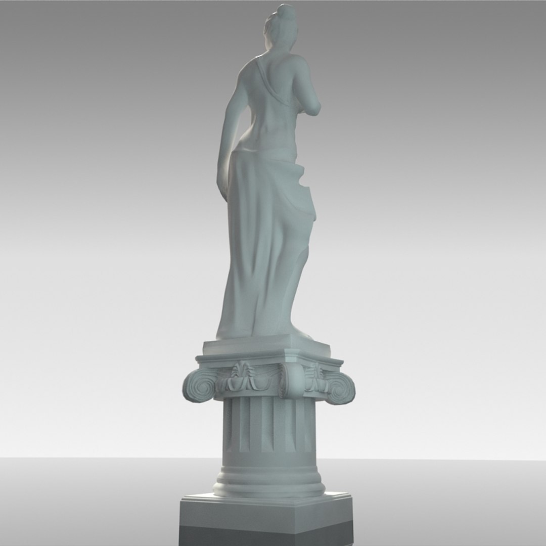 3D Model Classical Statue Column - TurboSquid 1225106