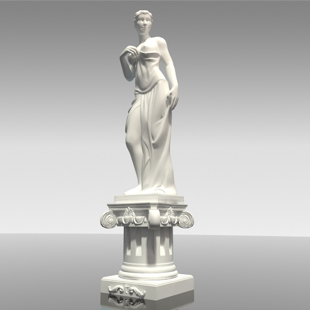 3D Model Classical Statue Column - TurboSquid 1225106