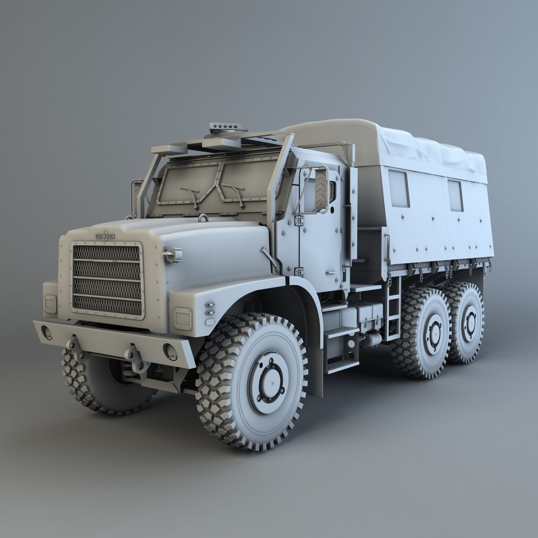 armored oshkosh mtvr amk23 3d max