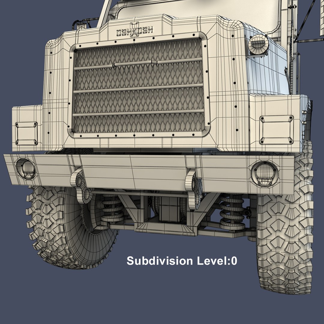 armored oshkosh mtvr amk23 3d max