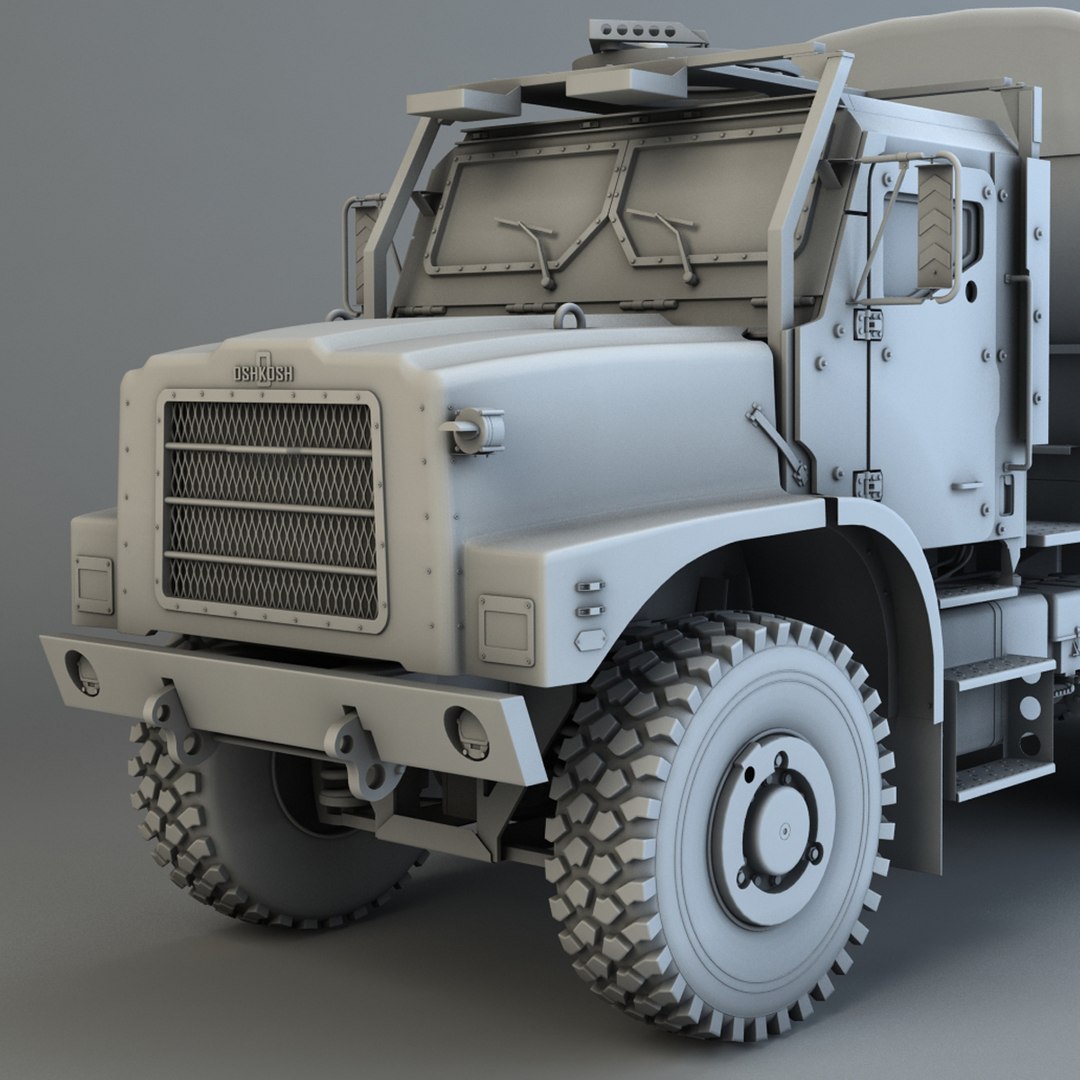armored oshkosh mtvr amk23 3d max