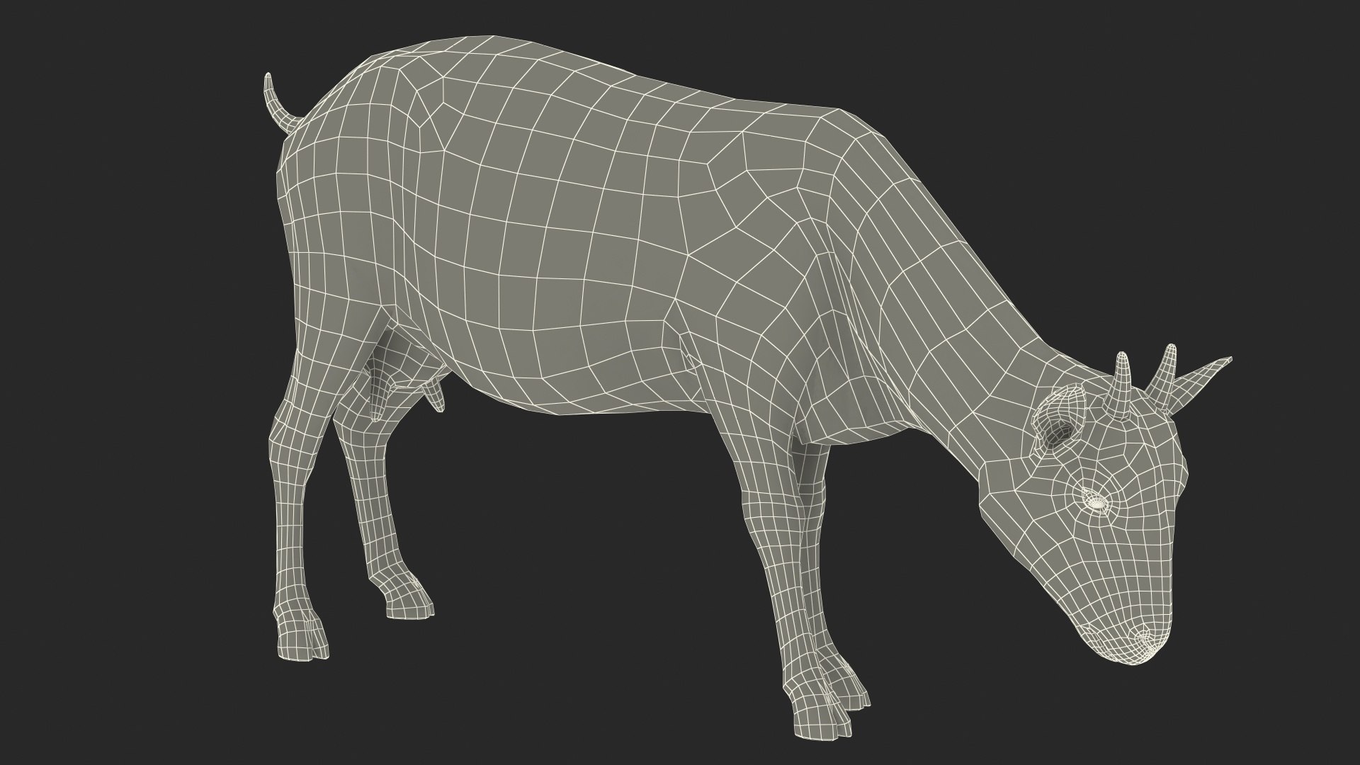 Grazing Goat Black-White Fur 3D Model - TurboSquid 1991644