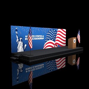 3D forum stage rostrum backdrop model - TurboSquid 1351855