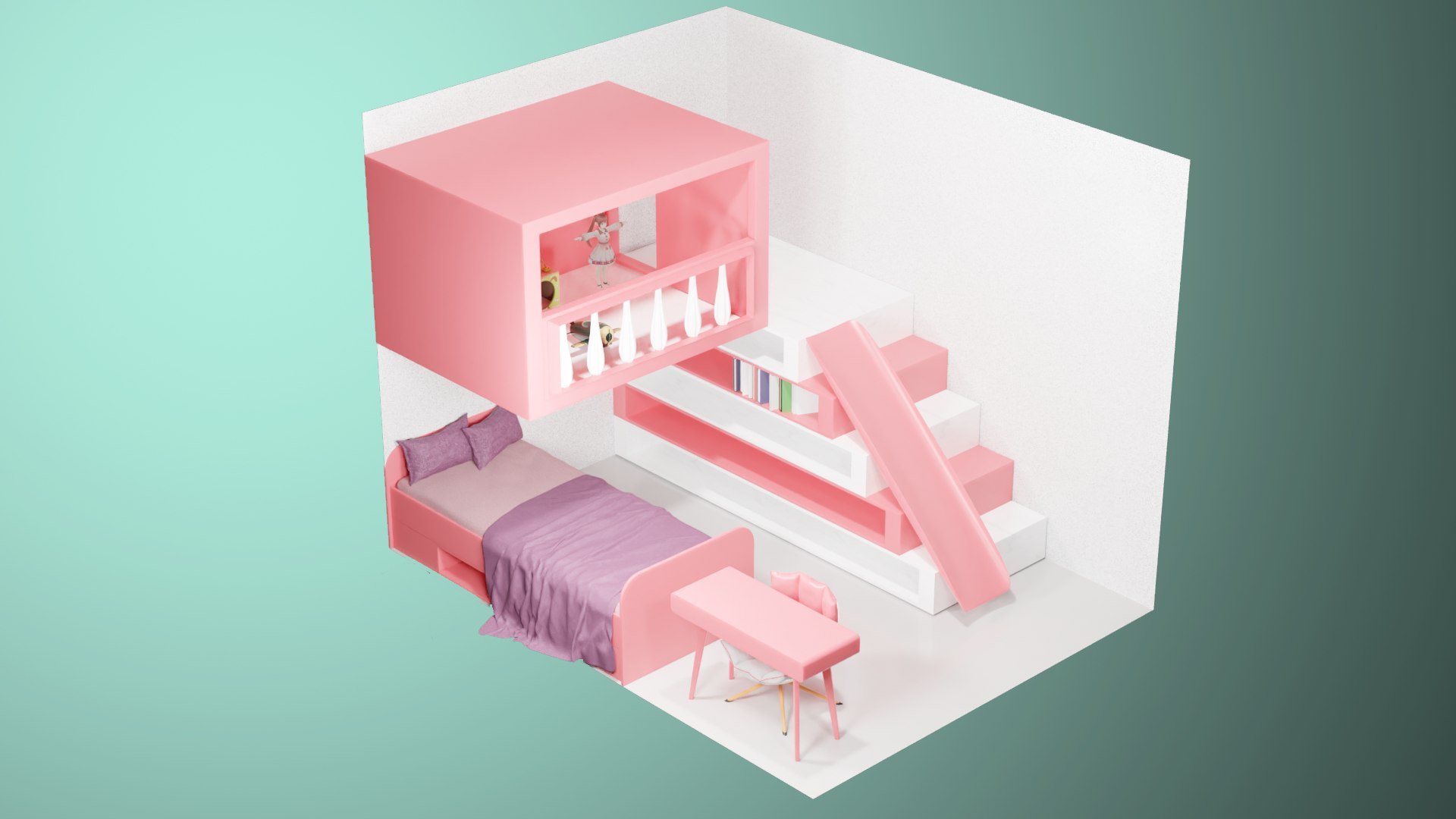 3D ROOM FOR GIRL Model - TurboSquid 2043371