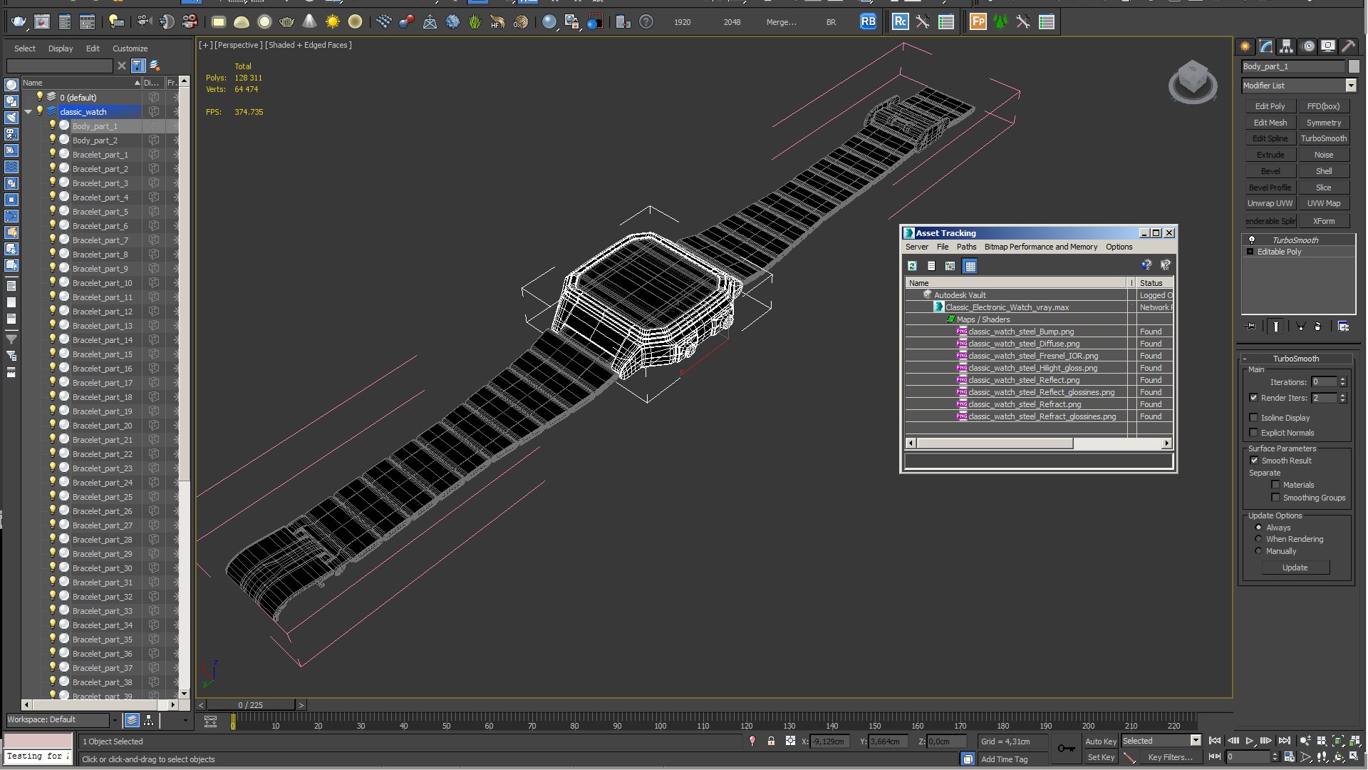 Classic Electronic Watch 3D Model - TurboSquid 1451102