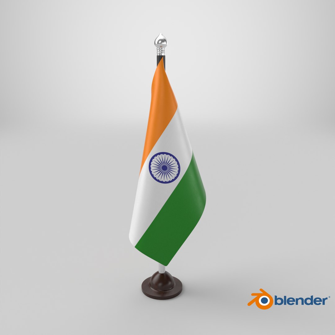 3D India Flag Stand(1) Model - TurboSquid 2508125