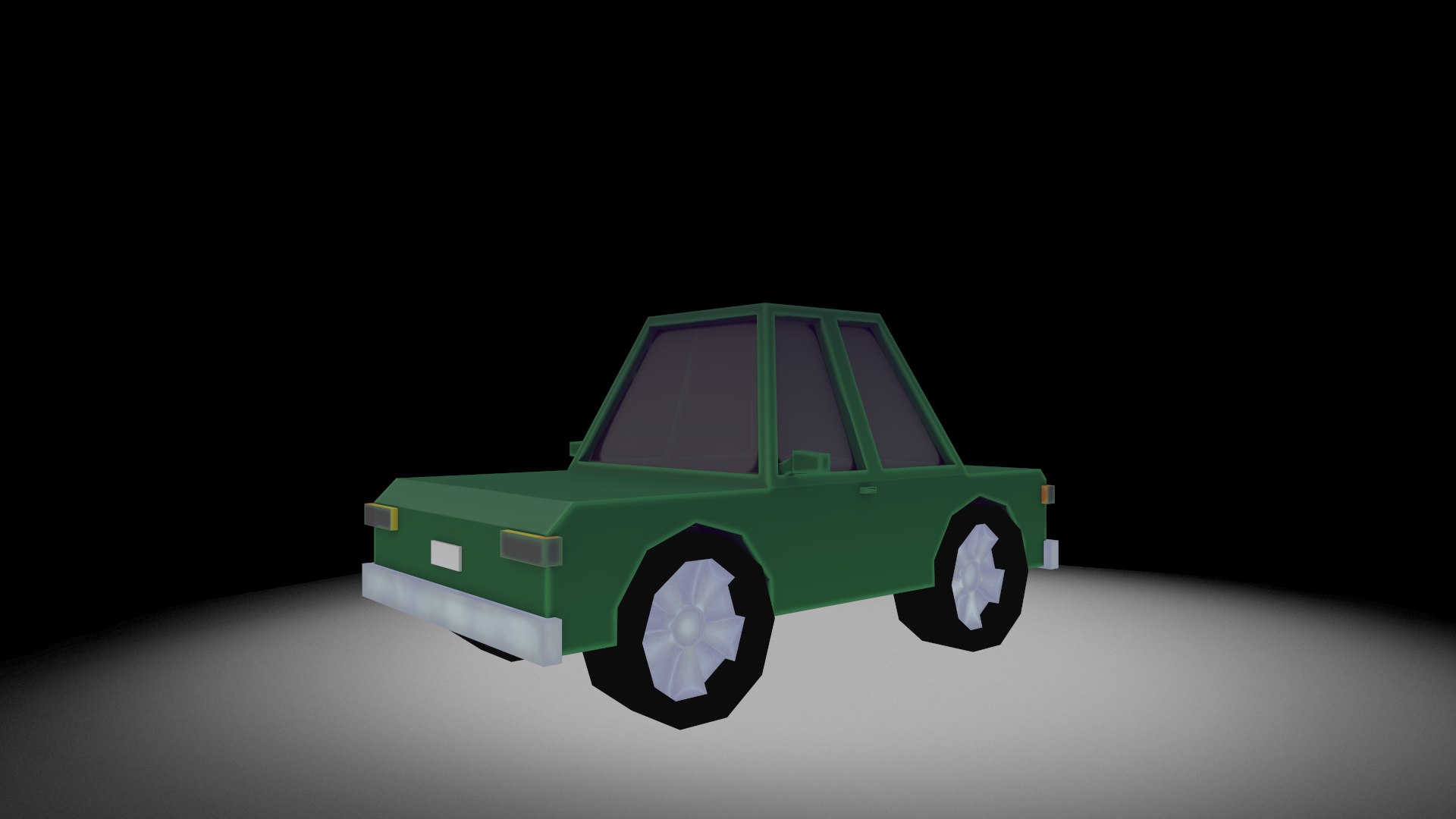 Low Poly Green Car 3D Model - TurboSquid 2226486