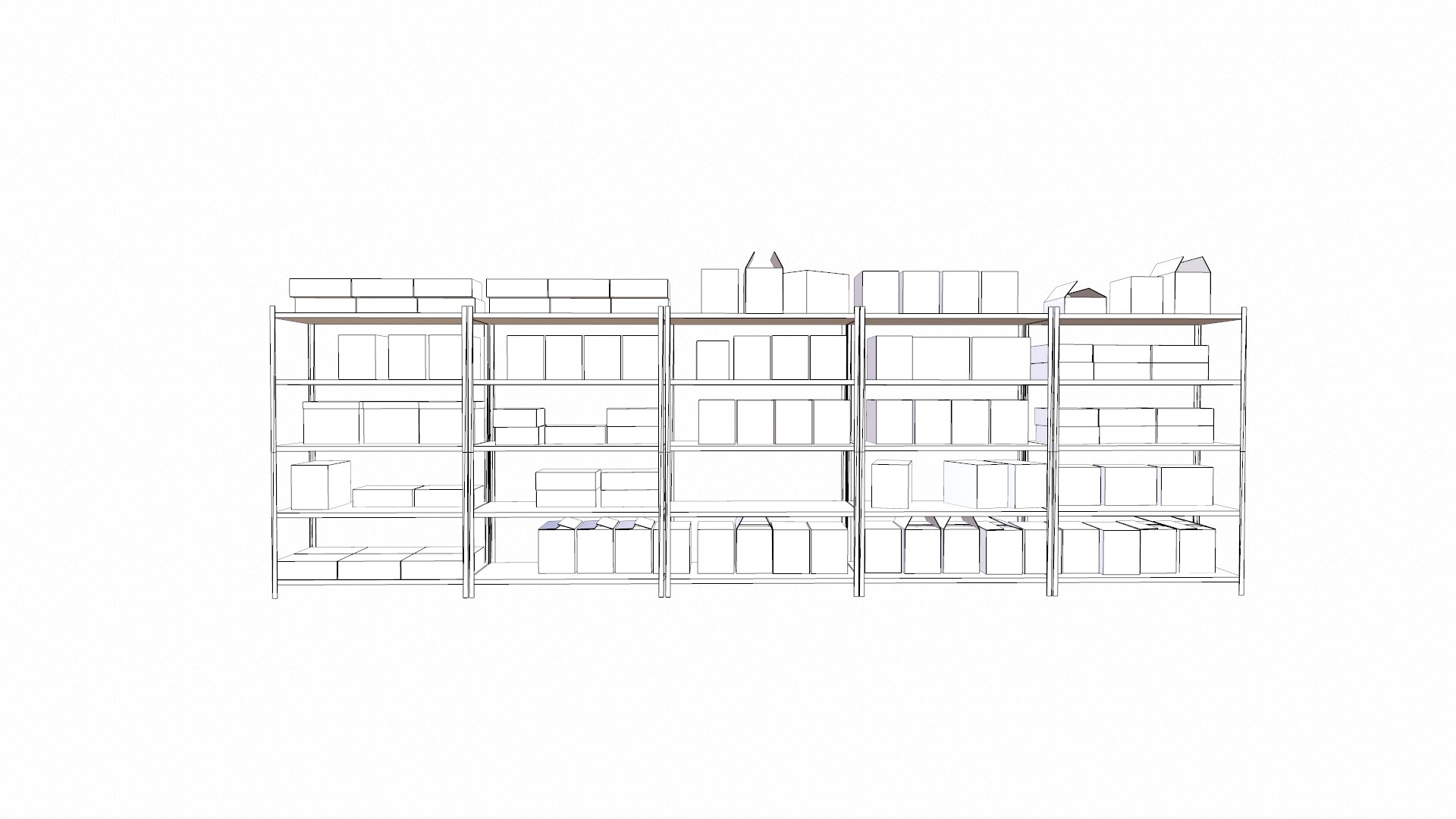 Warehouse Pallet Rack 3D Model - TurboSquid 2344219