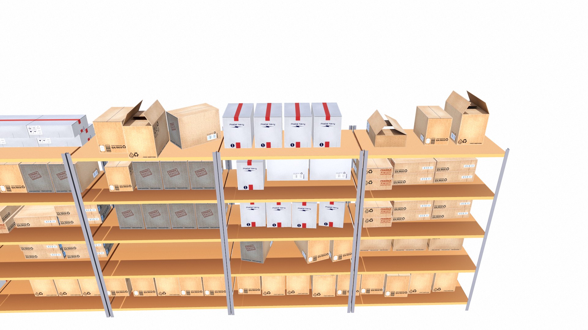 Warehouse Pallet Rack 3D Model - TurboSquid 2344219