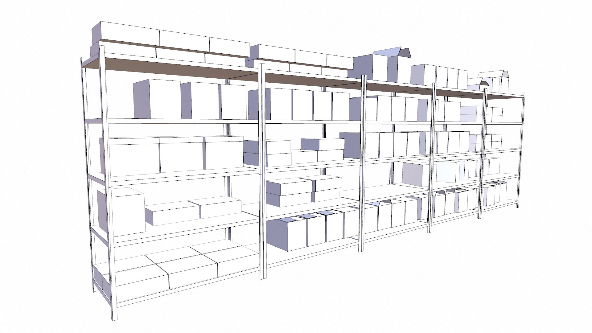 Warehouse Pallet Rack 3D Model - TurboSquid 2344219