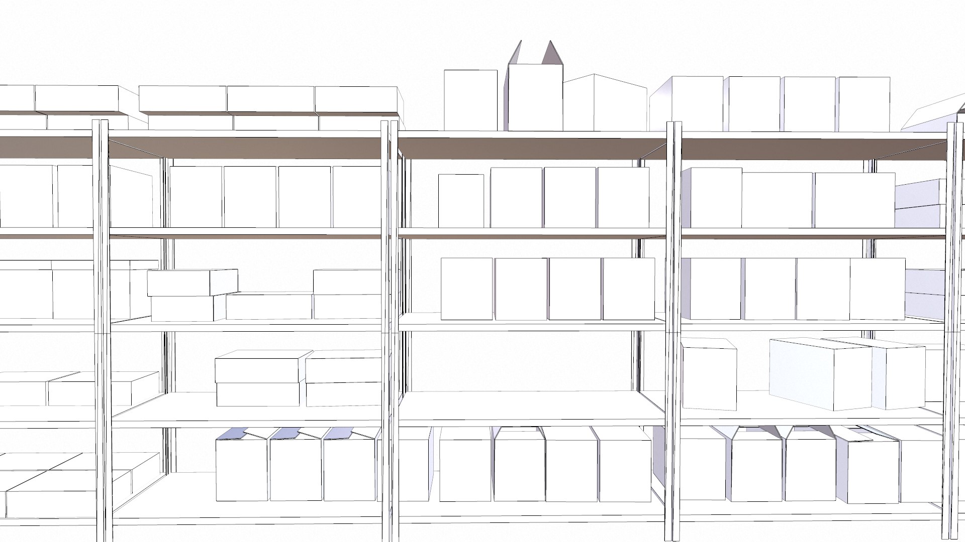 Warehouse Pallet Rack 3D Model - TurboSquid 2344219