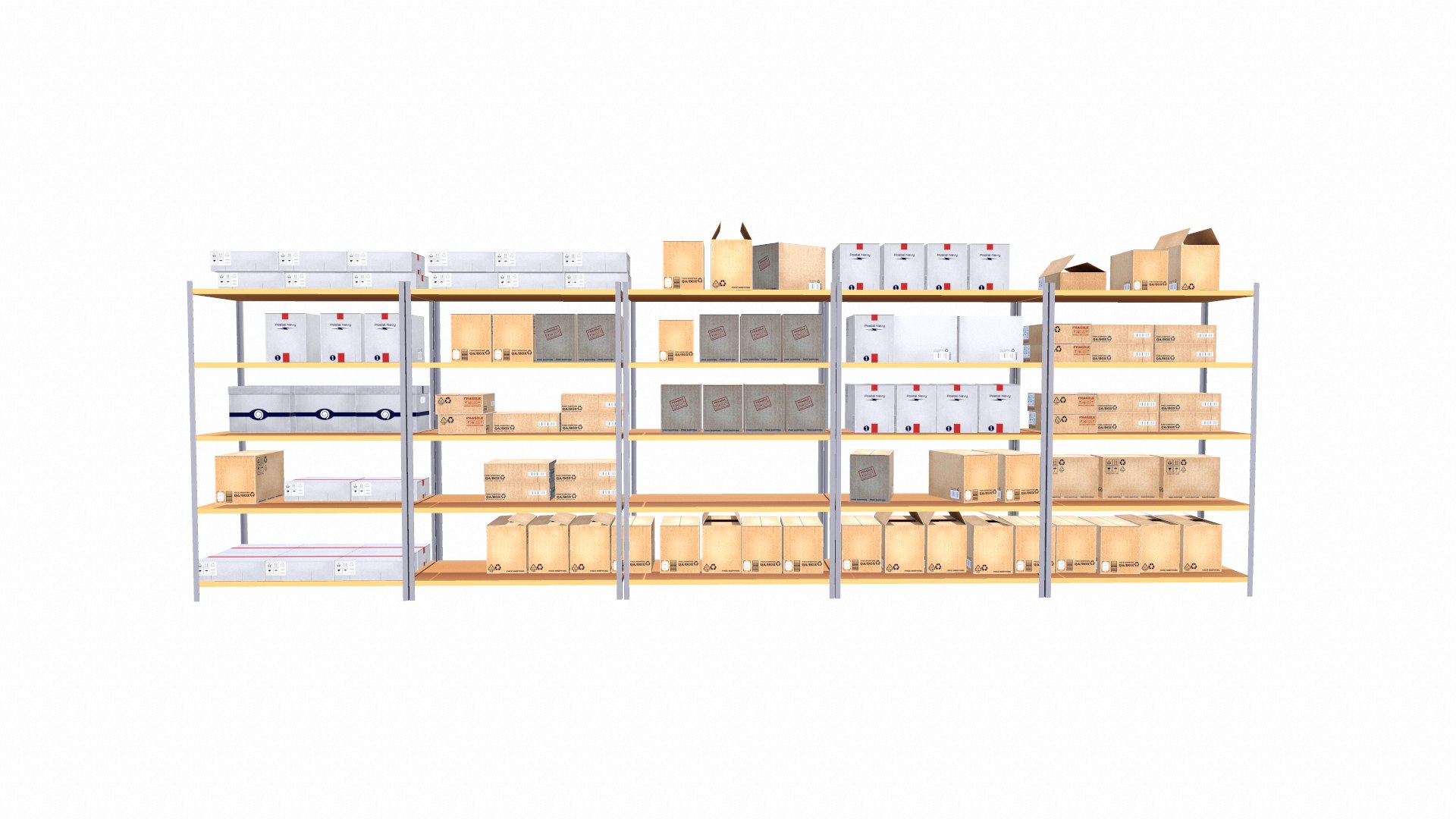 Warehouse Pallet Rack 3D Model - TurboSquid 2344219
