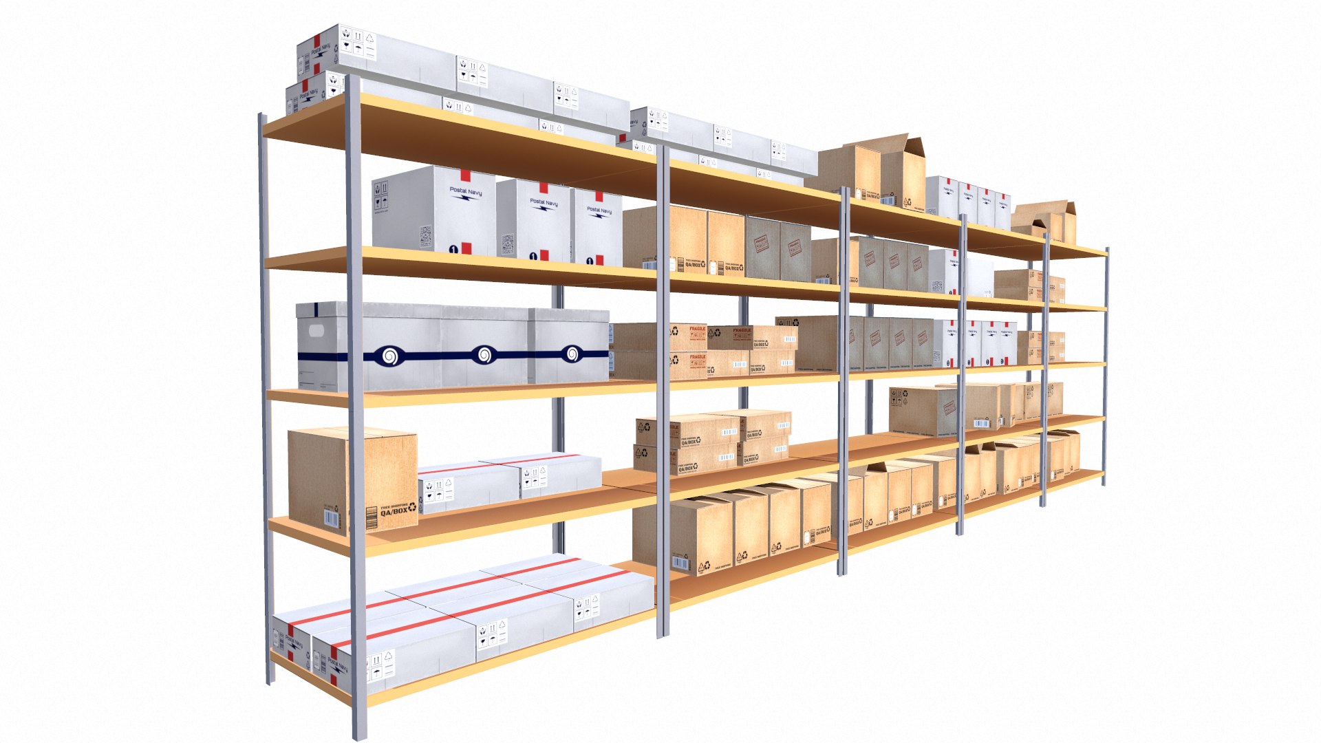 Warehouse Pallet Rack 3D Model - TurboSquid 2344219