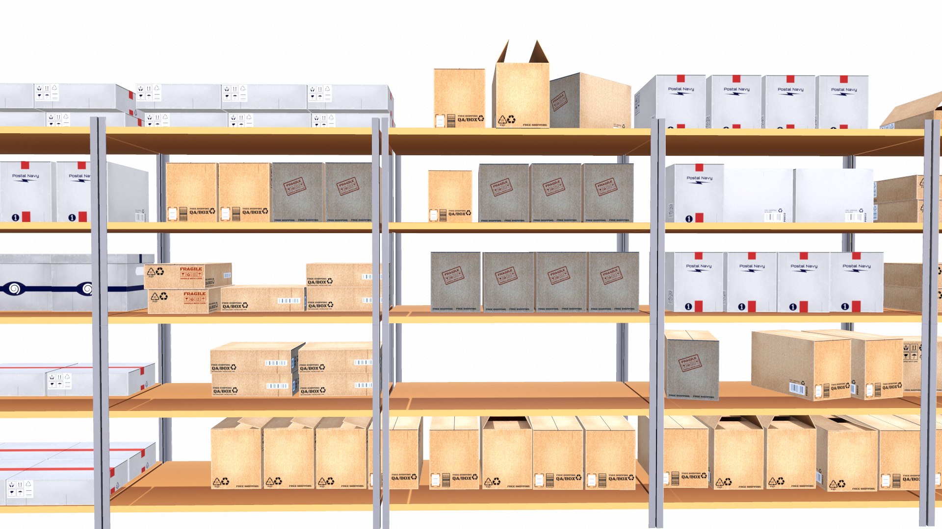 Warehouse Pallet Rack 3D Model - TurboSquid 2344219