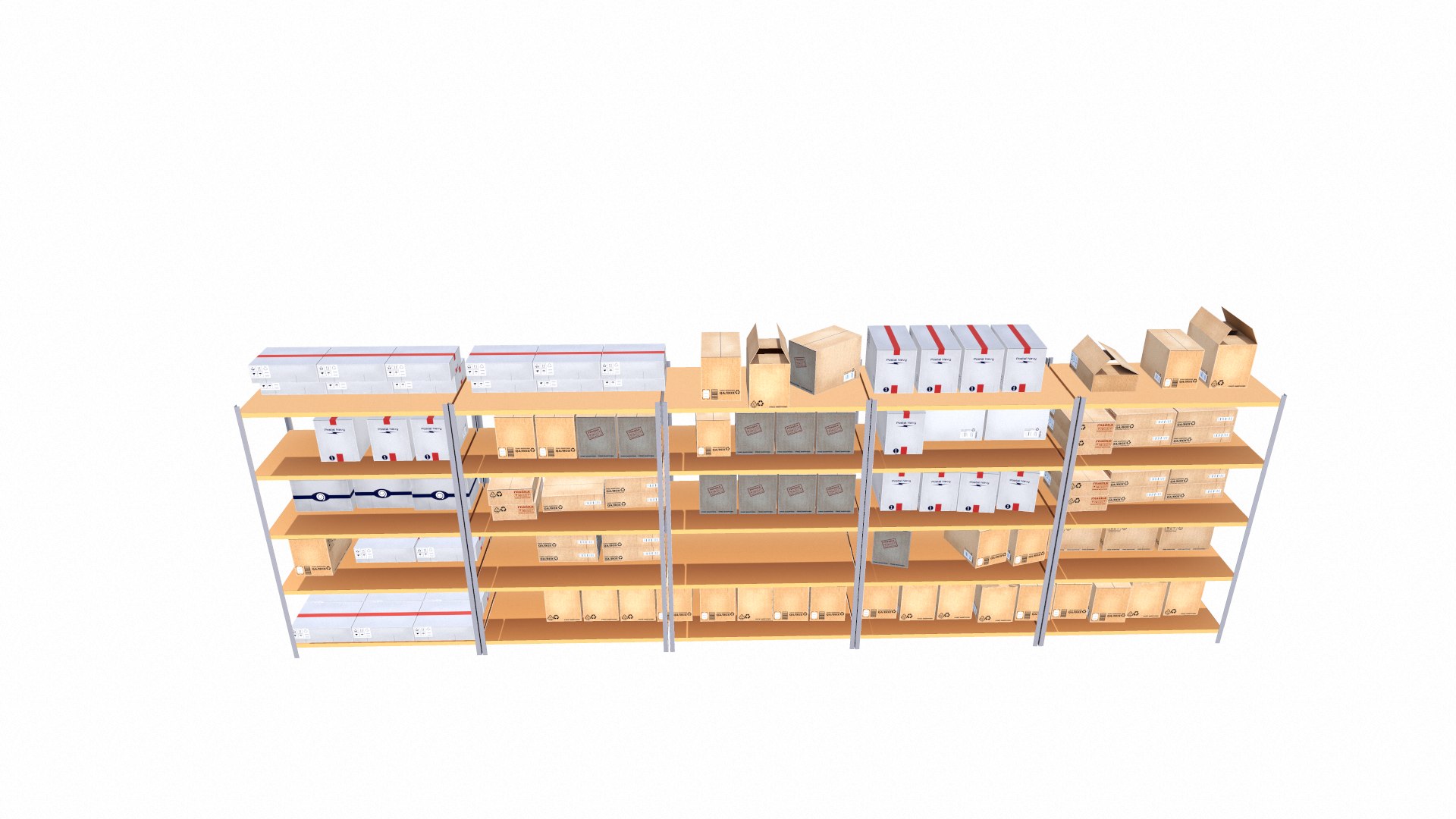 Warehouse Pallet Rack 3D Model - TurboSquid 2344219