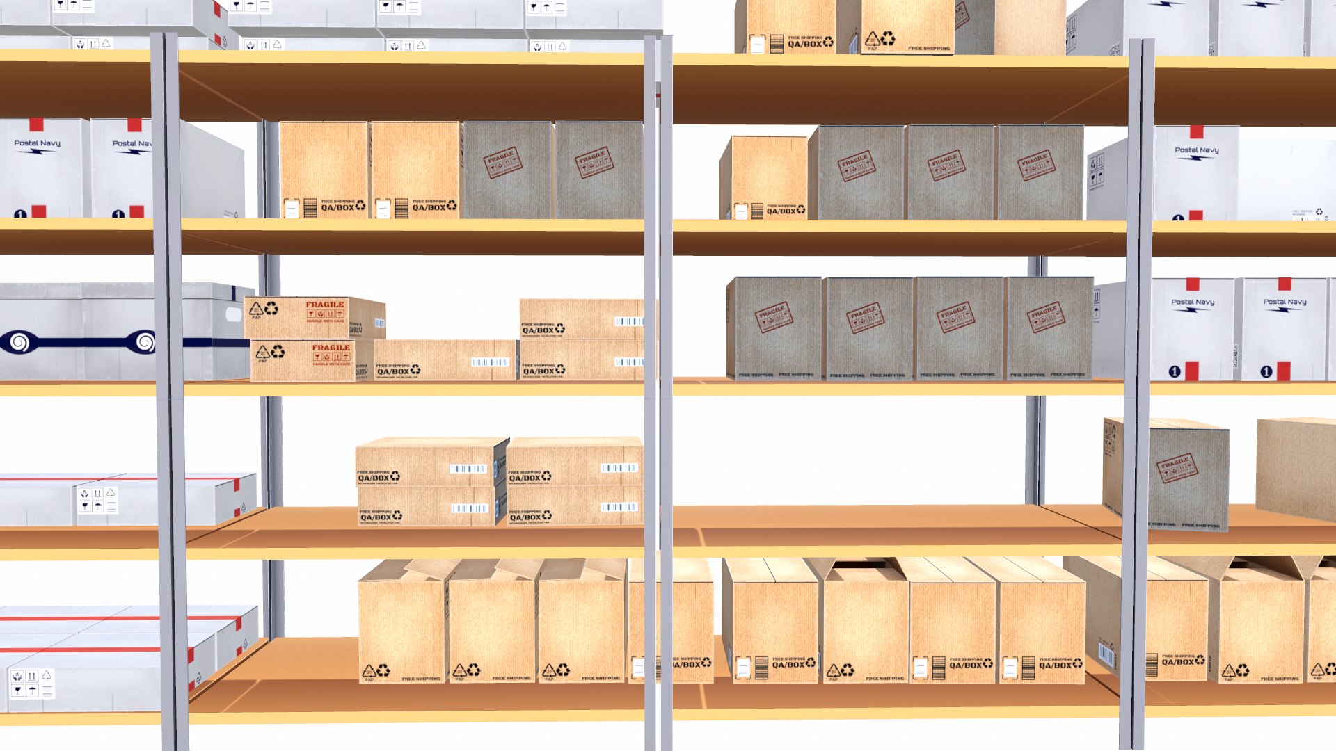 Warehouse Pallet Rack 3D Model - TurboSquid 2344219