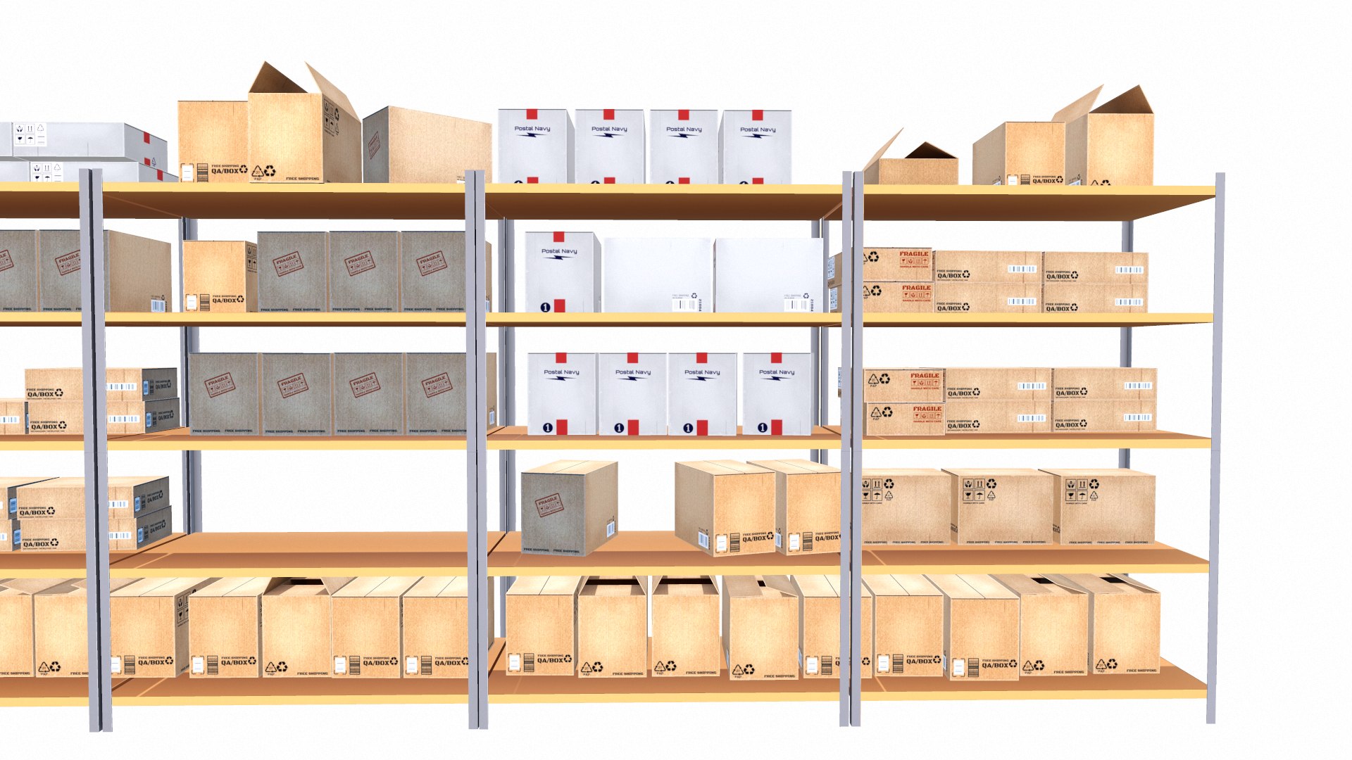 Warehouse Pallet Rack 3D Model - TurboSquid 2344219