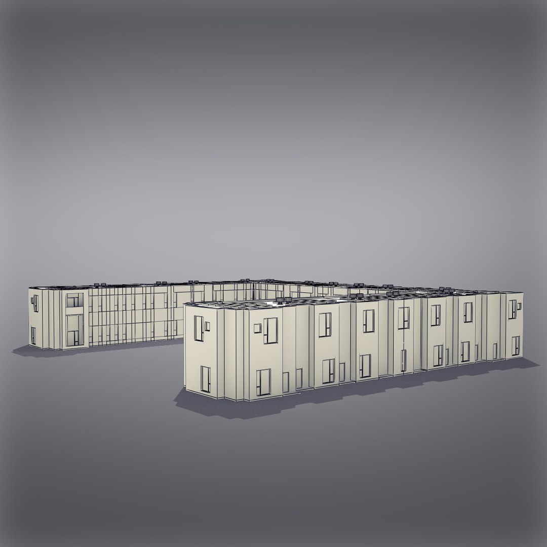 3d model modern generic building architectural
