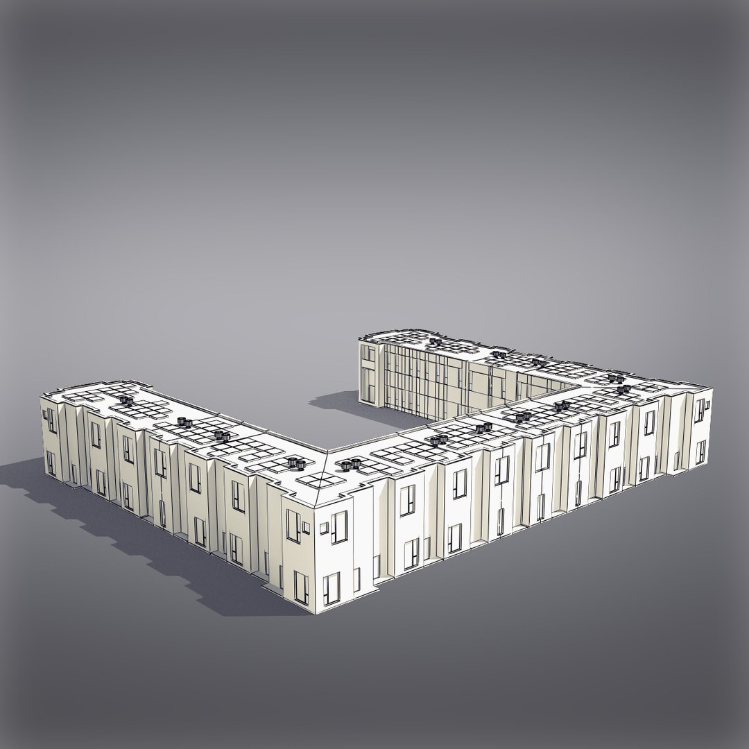 3d model modern generic building architectural