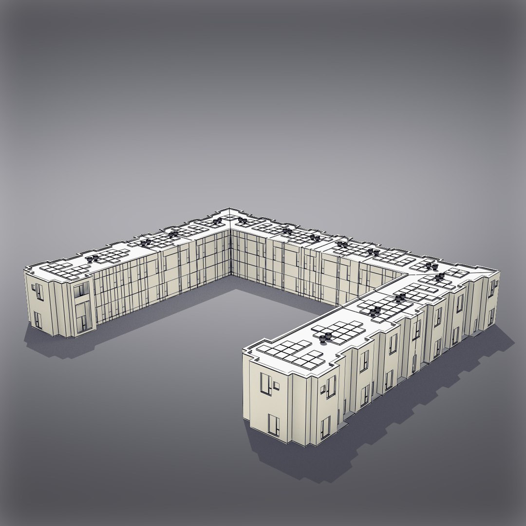 3d model modern generic building architectural