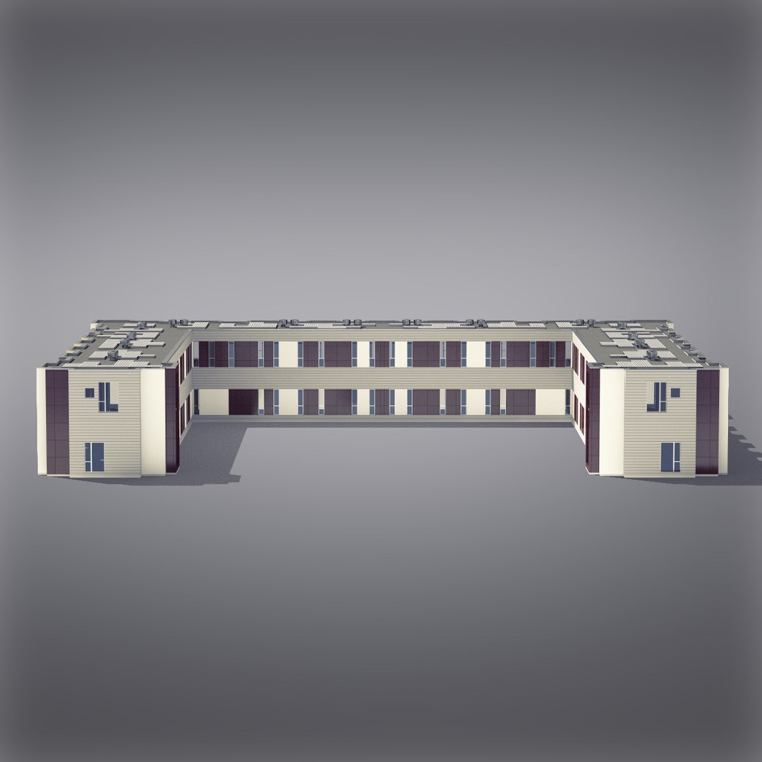 3d model modern generic building architectural