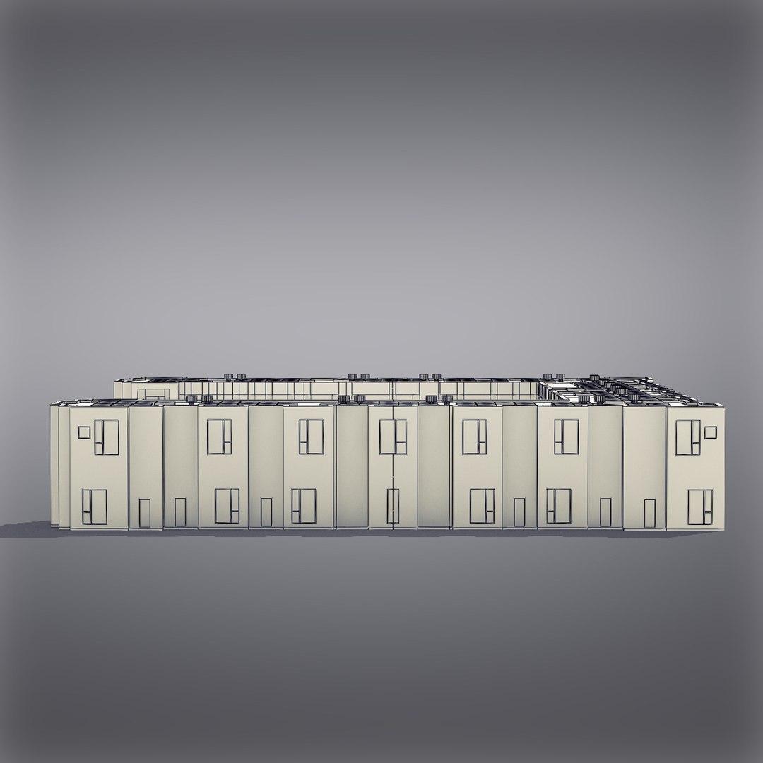 3d model modern generic building architectural