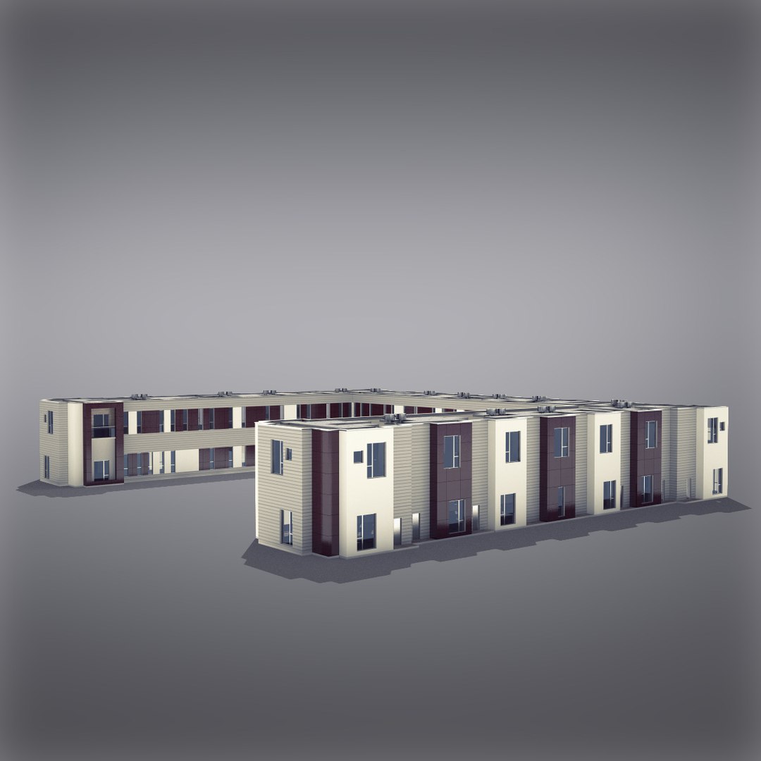 3d model modern generic building architectural
