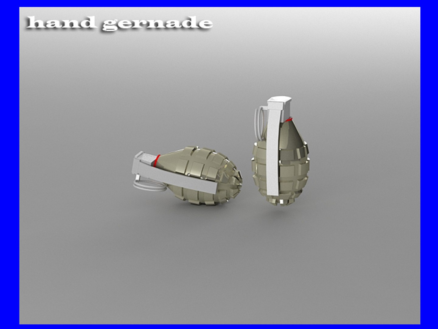 3d hand bomb model