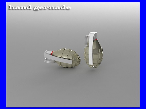 3d hand bomb model