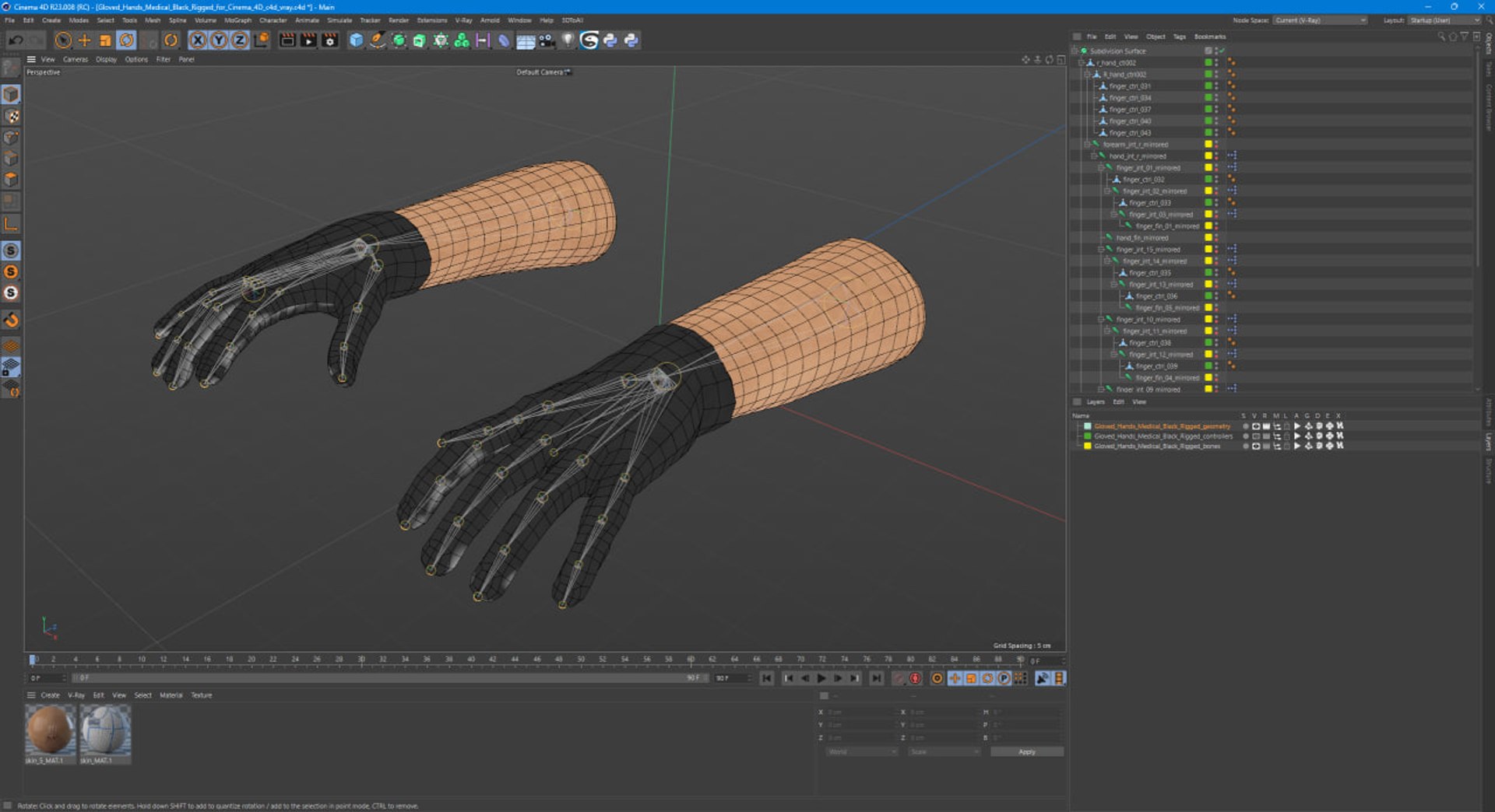 Gloved Hands Medical Black Rigged For Cinema 4D 3D Model - TurboSquid ...