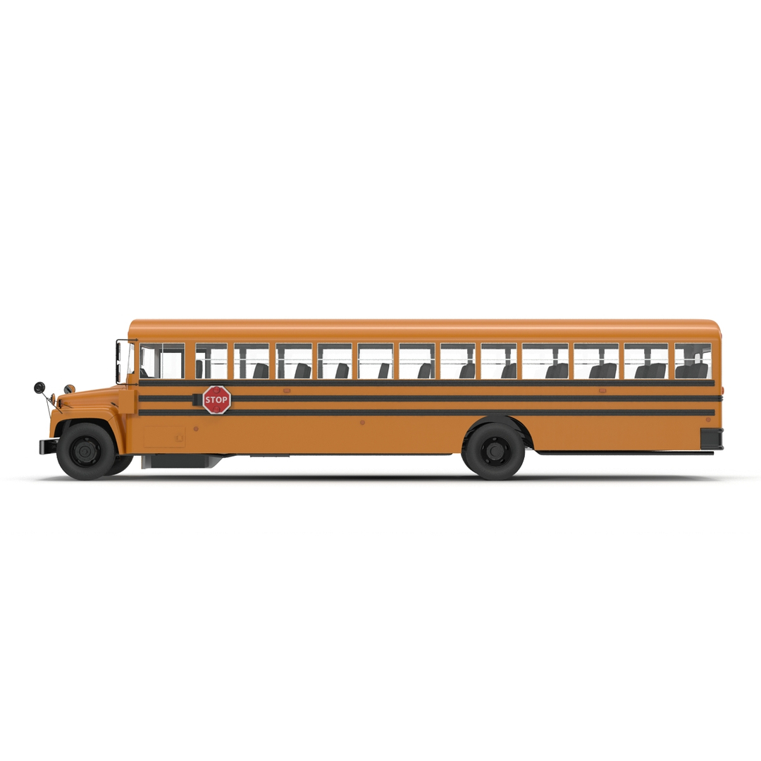 2d School Bus Cartoon Yellow School Bus Vector, Bus Clipart, Cartoon