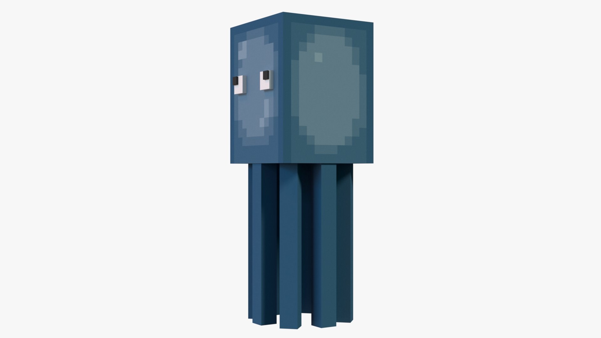 3D Minecraft Squid Model - TurboSquid 1928768