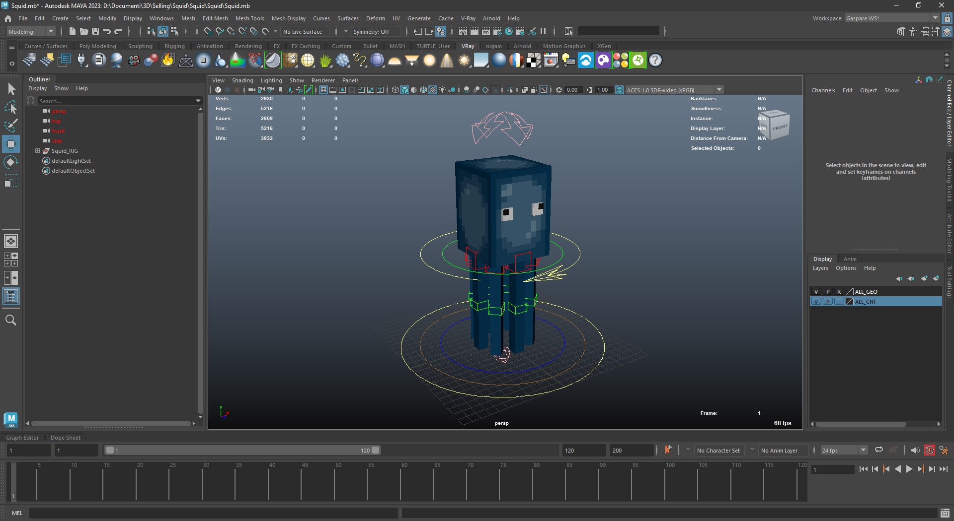 3D Minecraft Squid Model - TurboSquid 1928768