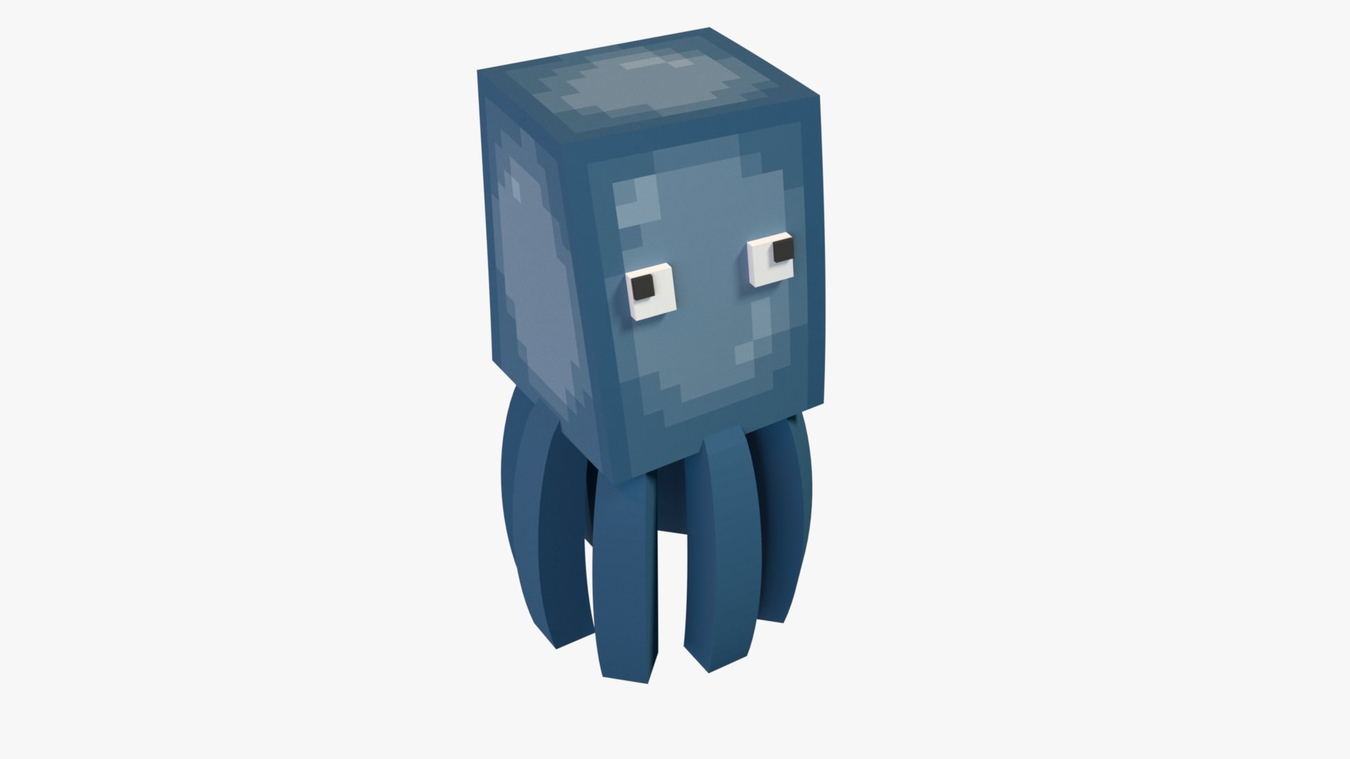 3D Minecraft Squid Model - TurboSquid 1928768