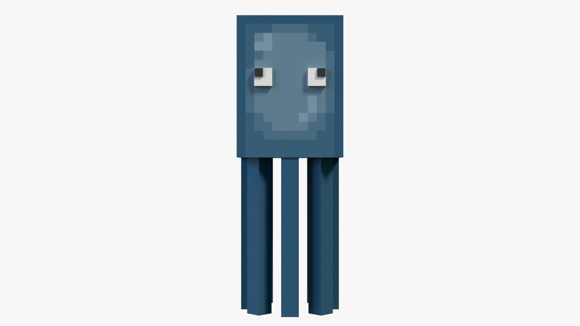 3D Minecraft Squid Model - TurboSquid 1928768