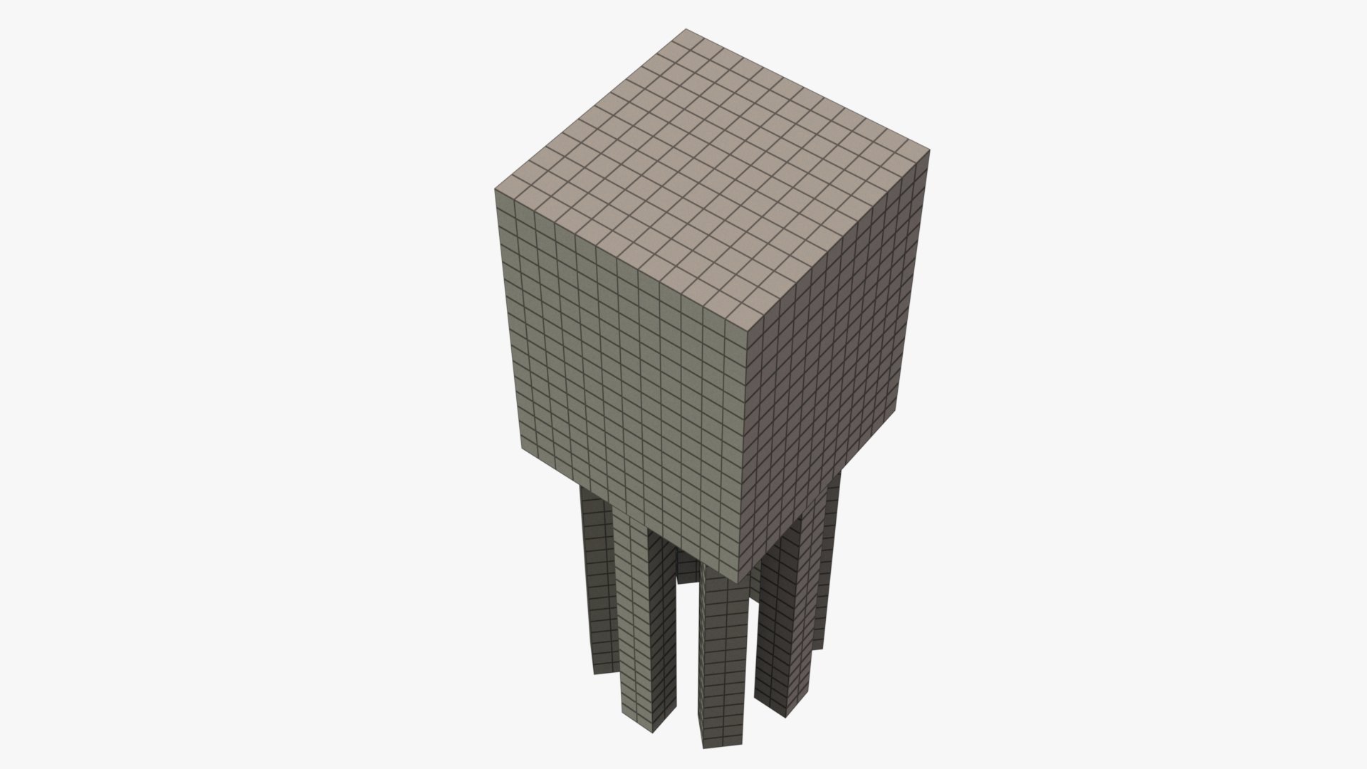 3D Minecraft Squid Model - TurboSquid 1928768