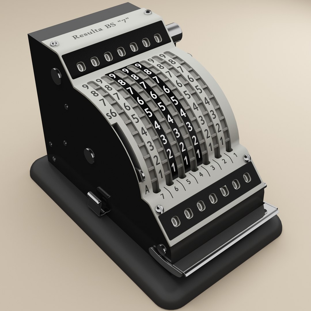 Old Adding Machine Resulta 3d 3ds