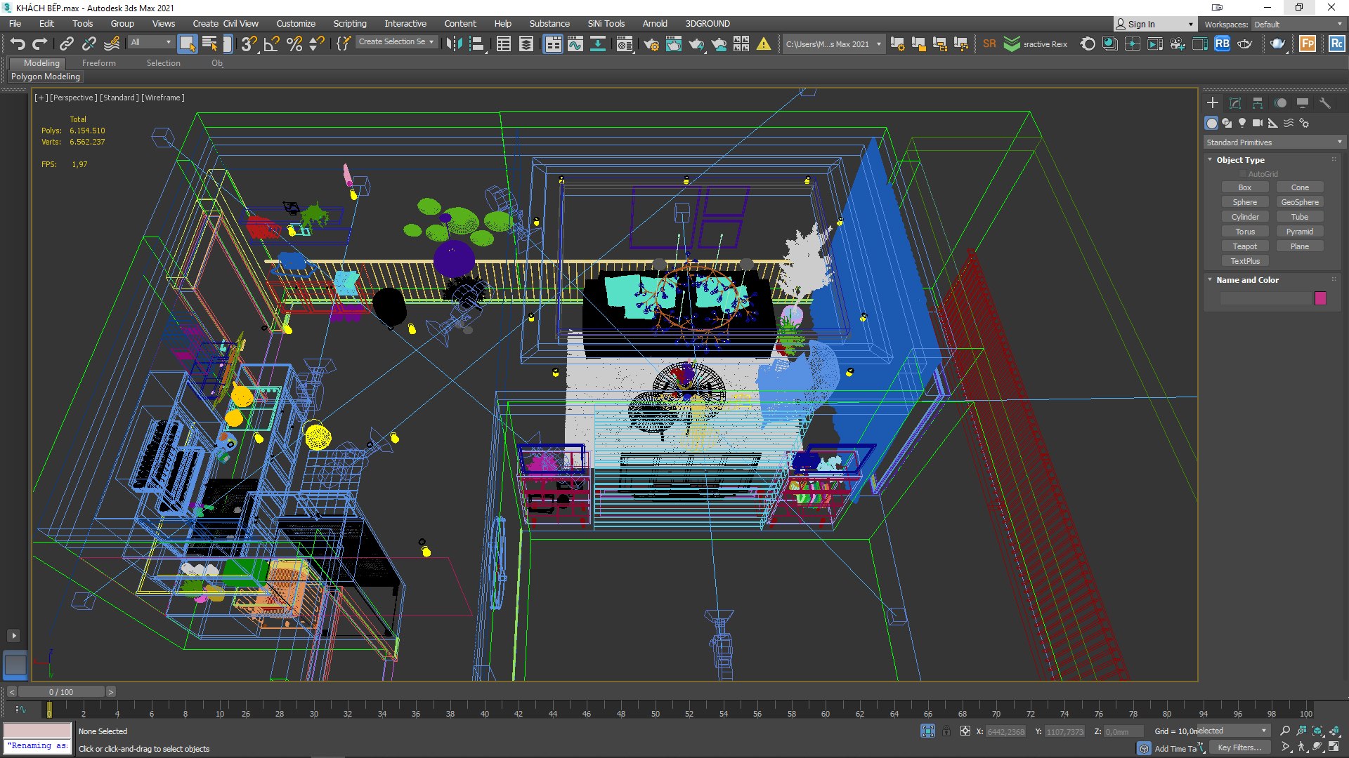 3D Living kitchen 01 - Apartment - Hanh CT - Max OBJ SKP FBX Simlab ...