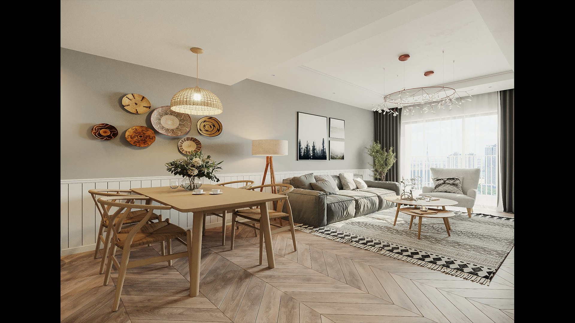 3D Living kitchen 01 - Apartment - Hanh CT - Max OBJ SKP FBX Simlab ...