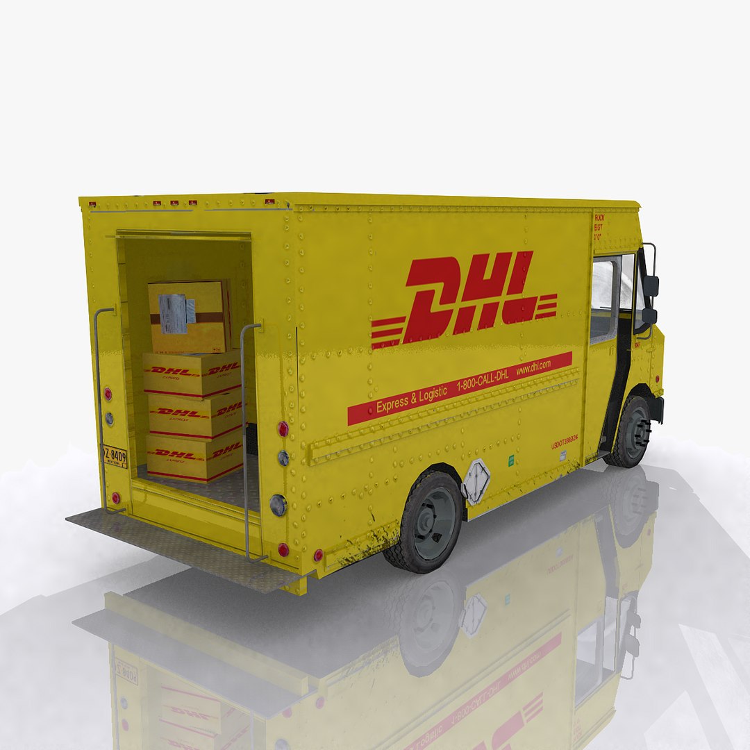 3d Model Photorealistic Post Truck