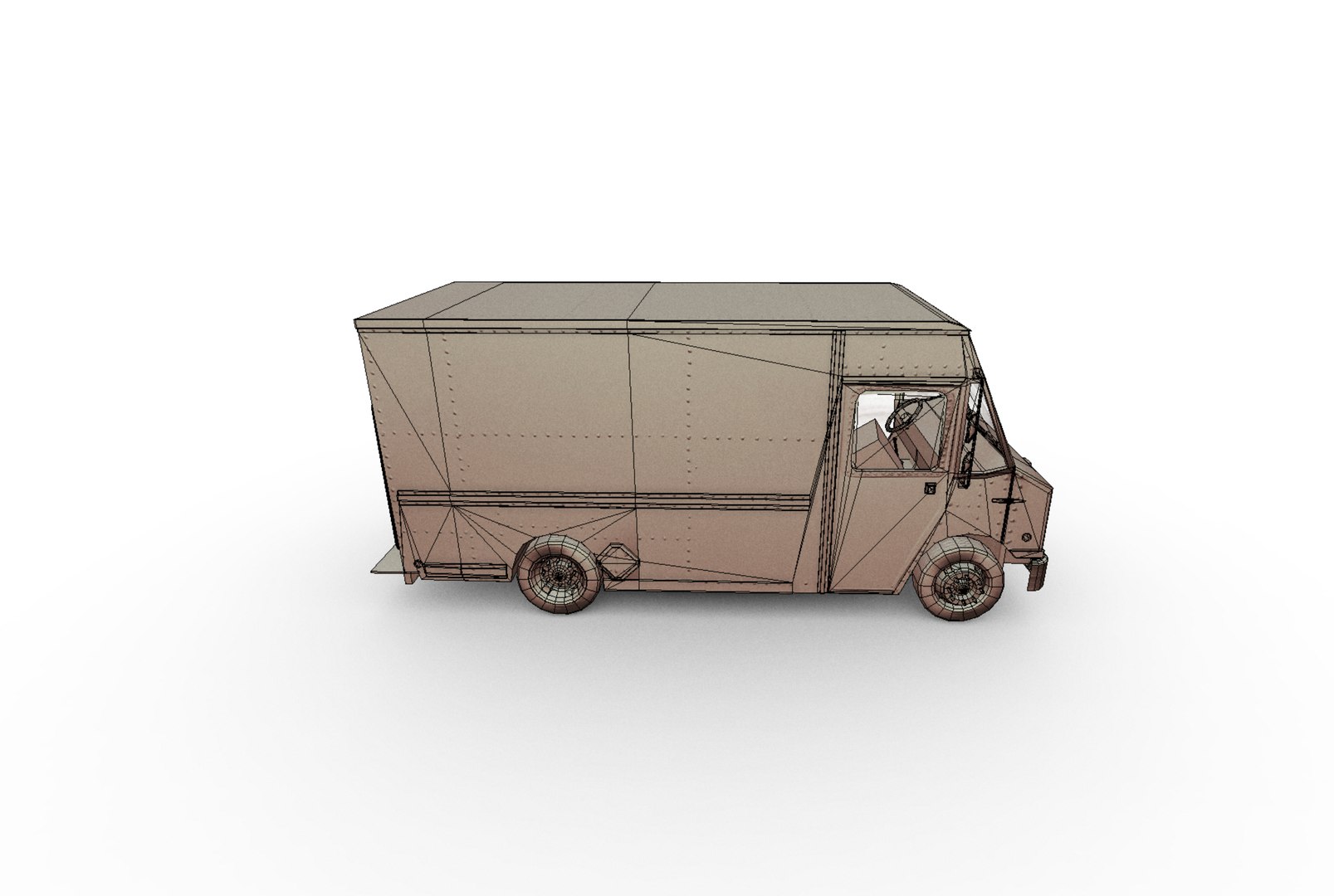 3d Model Photorealistic Post Truck