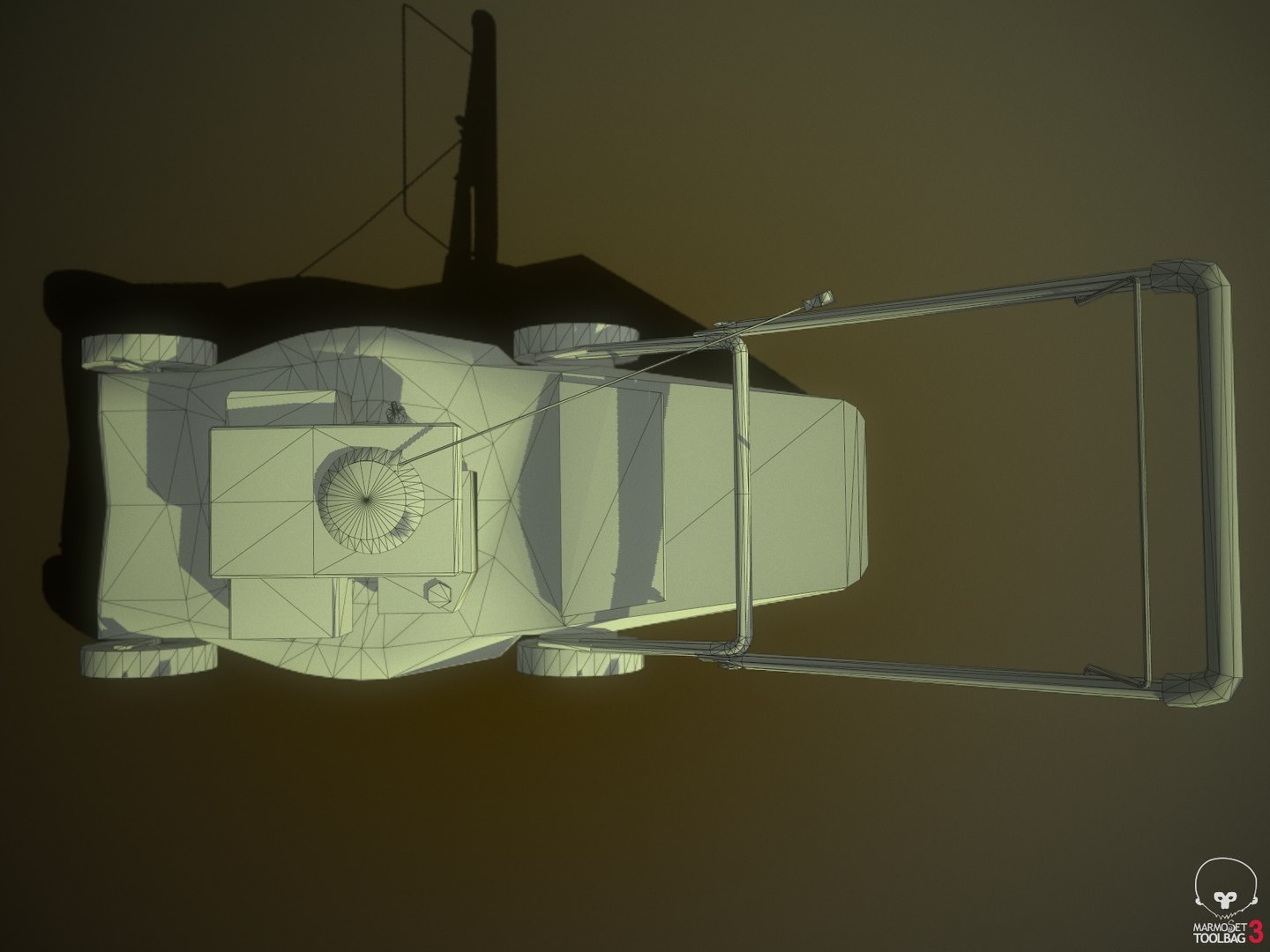 3D Low-poly Lawn Mower - TurboSquid 1713413