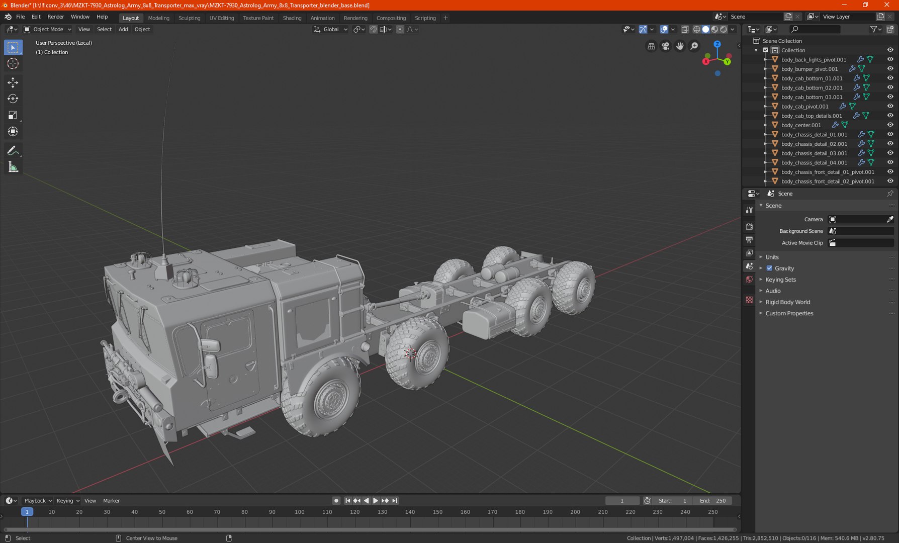 3D model MZKT-7930 Astrolog Army 8x8 Transporter - TurboSquid 1914503