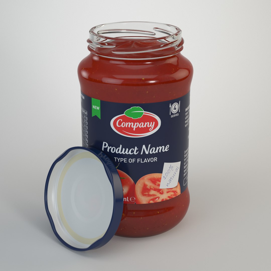 3d Model Packaging Jar