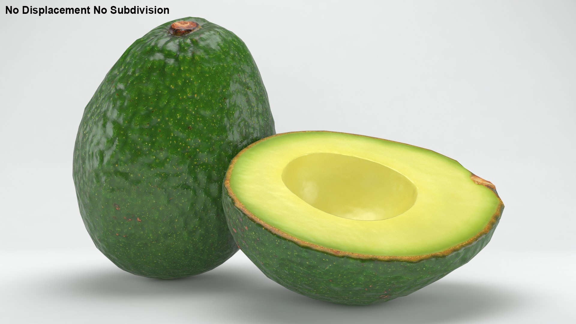Whole and Half Avocado model - TurboSquid 1850994