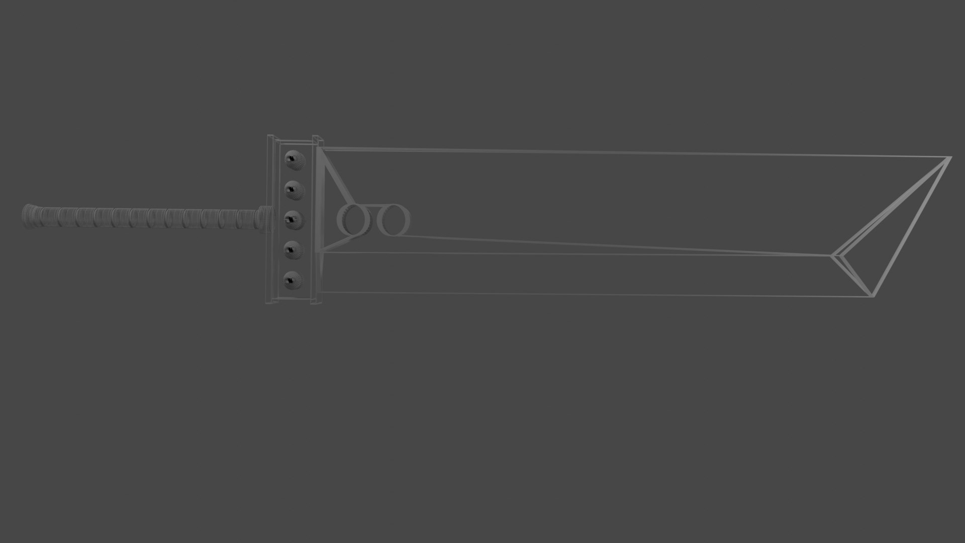 3D Brand New Cloud Buster Sword Model - TurboSquid 1386872
