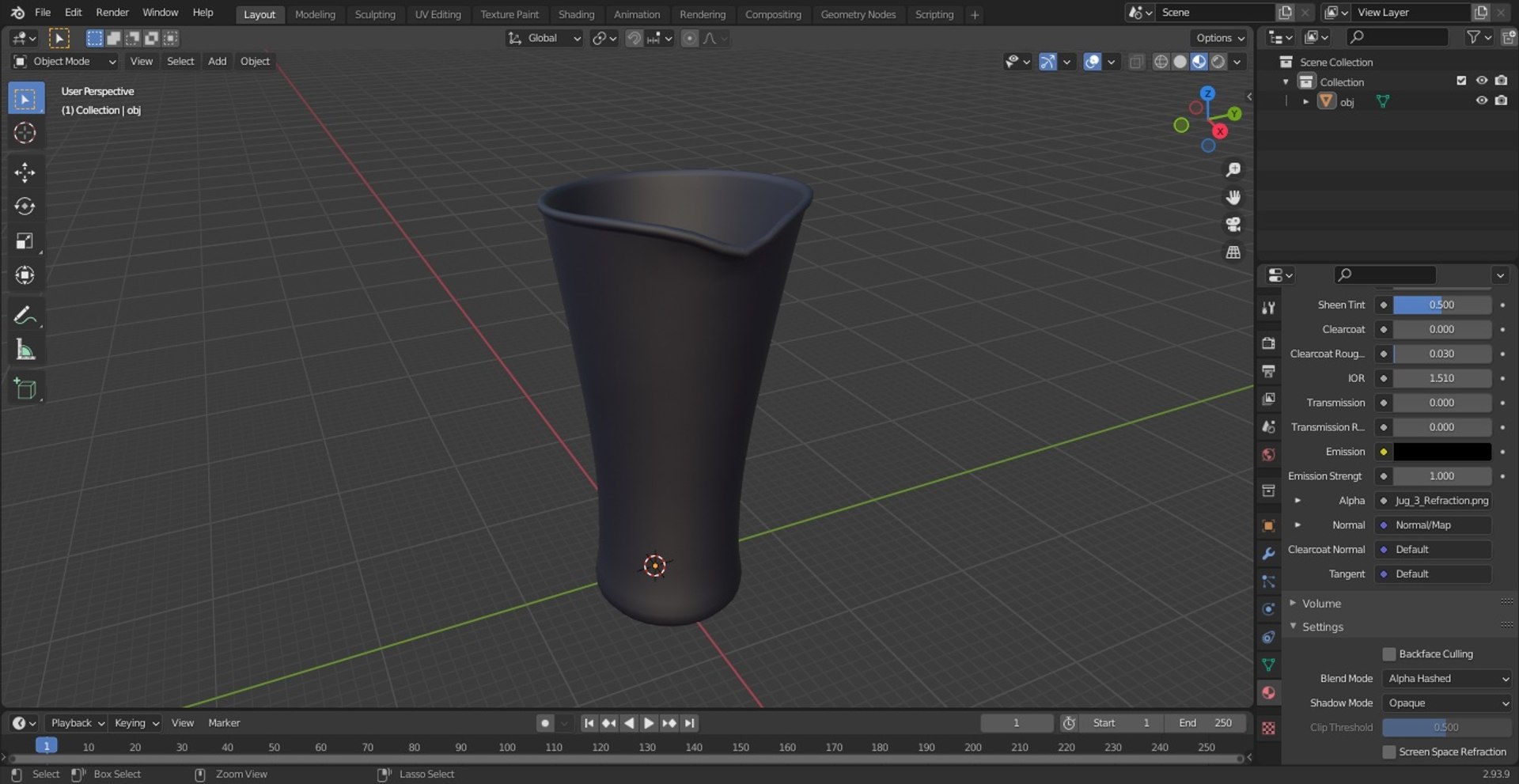 3D model Glass Pouring Jug With Handle - TurboSquid 1907015