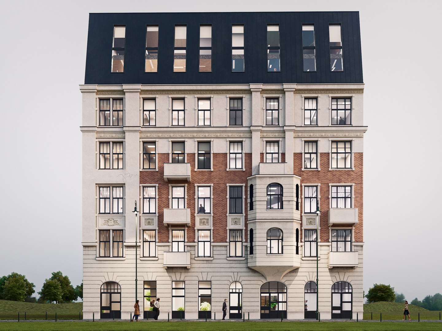 Terraced Building With Full Interior 3D Model - TurboSquid 2214020